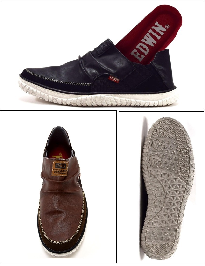 EDWIN(エドウィン)EDW-7745 メンズ 軽量 スポーツスリッポンカジュアルスニーカー 踵を踏んで2WAY 人気のアイテム ふかふかインソール 通学シューズにも最適 | メンズ ...