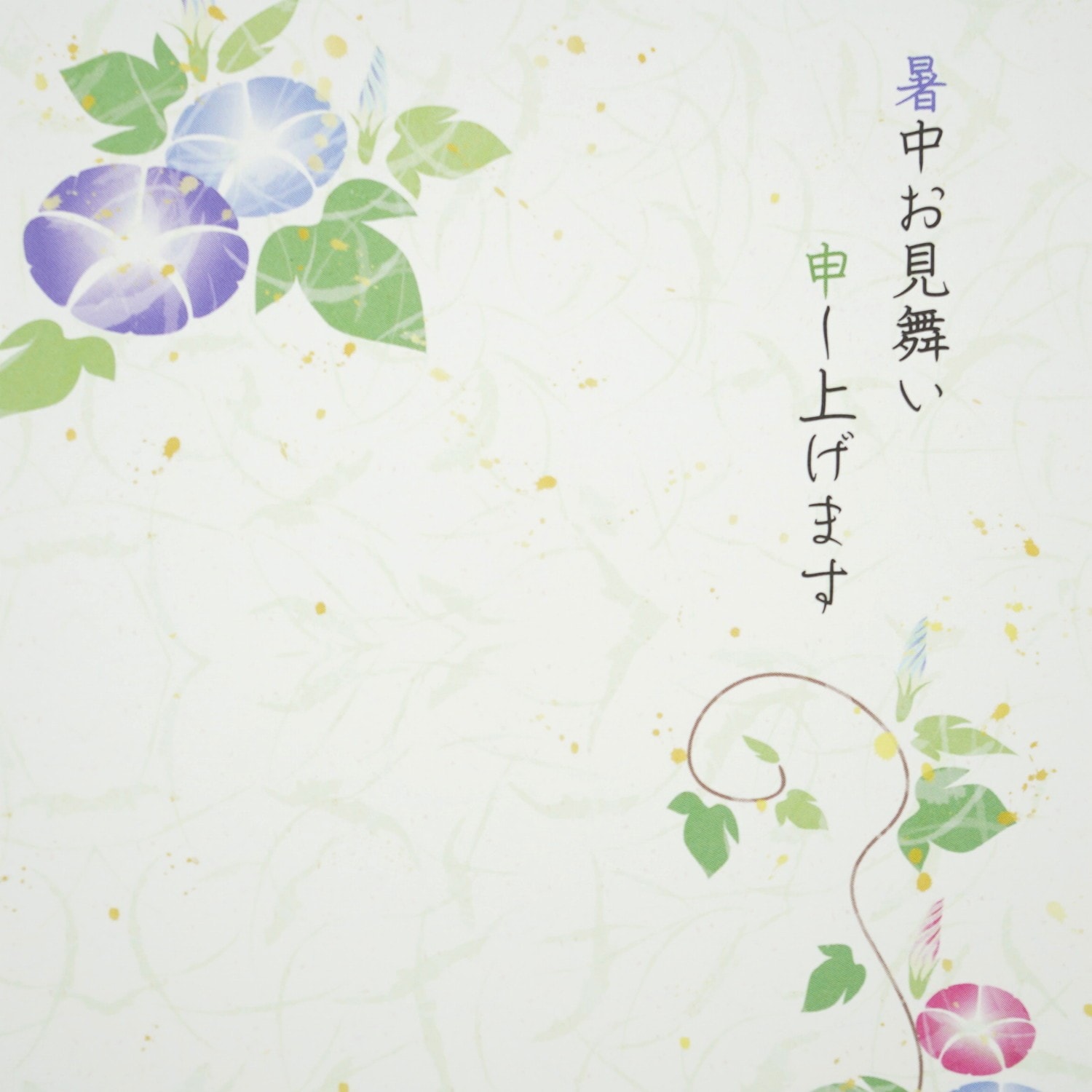 暑中お見舞い 和柄朝顔｜npc-302 | 手紙・カード,季節ハガキ,暑中はがき | フロンティア公式オンラインショップ