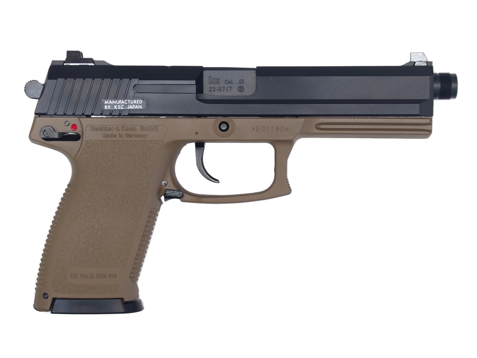 【マック堺レビュー品特価】KSC CO2ガスブローバック Mk23ソーコムピストル TAN | マック堺レビュー品 | ホビーショップフロンティア