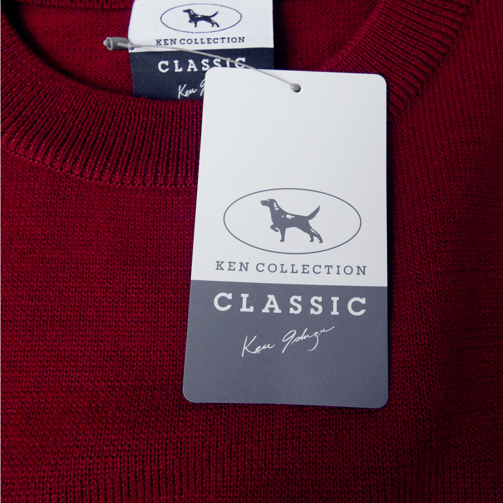 KEN COLLECTION CLASSIC(ケンコレクションクラシック) クルーネックセーターメンズ 秋冬 ワインレッド 0766 L ...