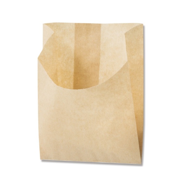 Hポテト耐油袋 S 未晒無地 ＃4162110 | 食品包材,耐油袋・窓付袋,耐油袋 ミニ | フクブクロウ