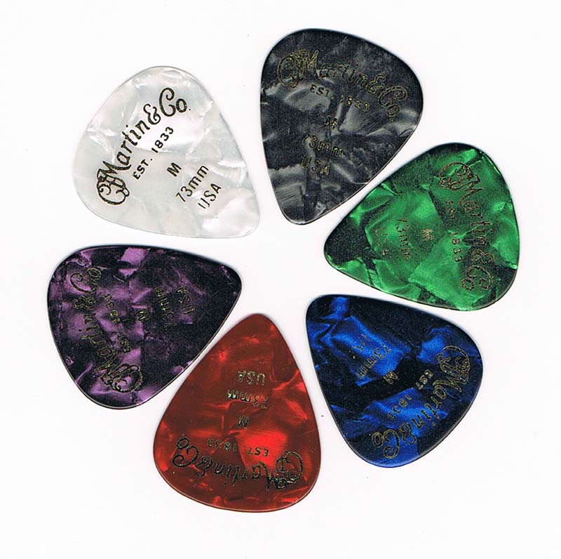 Martin MULTI-COLOR PEARLOID PICK ティアドロップピック （6枚パック）18A0096 【マーティン ...