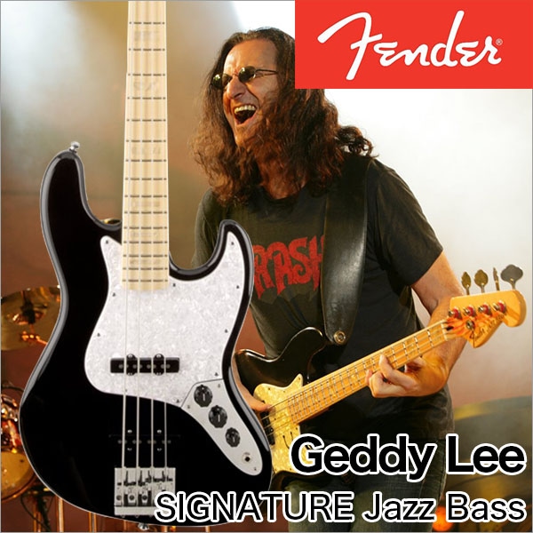 Fender/U.S.A. Rush Geddy Lee Jazz Bass®, Maple Fingerboard, Black ラッシュ ...