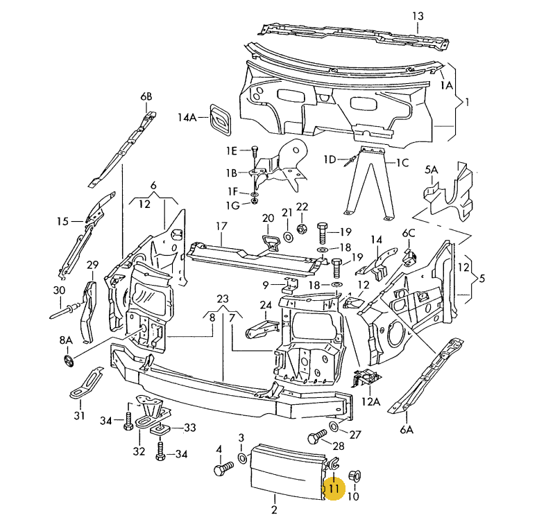 フロントグリルクリップ T4 VANAGON(ヴァナゴン)（91～04年） | VWパーツ/VWアクセサリー,T4ヴァナゴン/ユーロバン ...