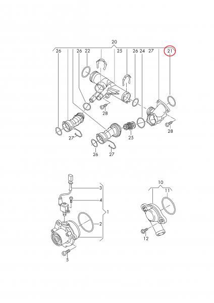 【純正品】 サーモスタットハウジング オーリング T6（16～20年） | VWパーツ/VWアクセサリー,T5・T6・T6.1 トランス ...