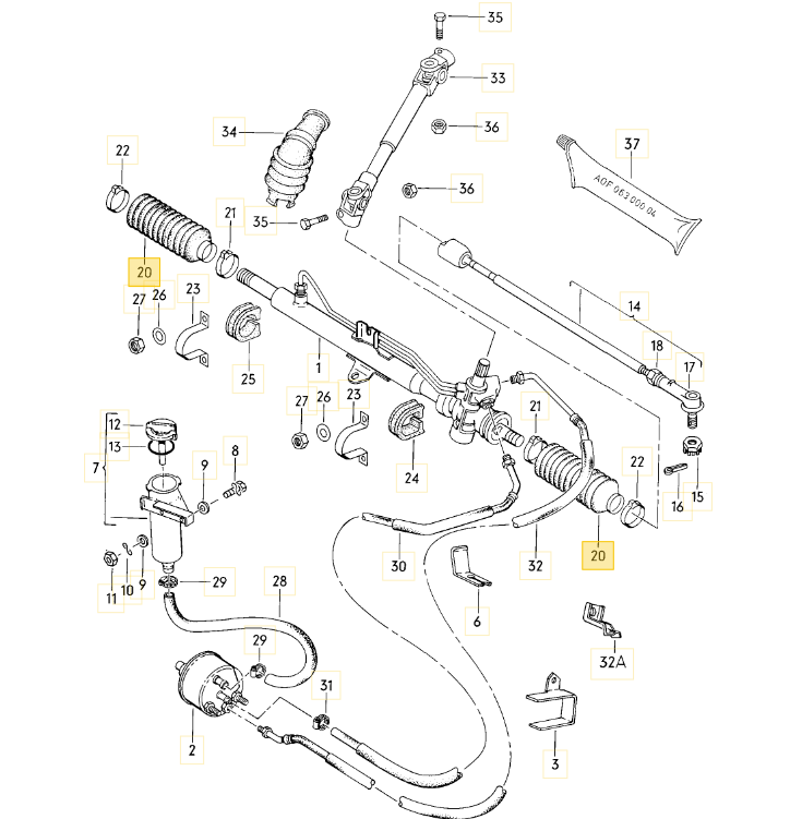 MEYLE ステアリングラックブーツ 「パワステ付車」 Golf（84～92年） | VWパーツ/VWアクセサリー,ゴルフシリーズ/カブリオレ （Mk1.2～）,足廻りパーツ,ステアリング関係 ...