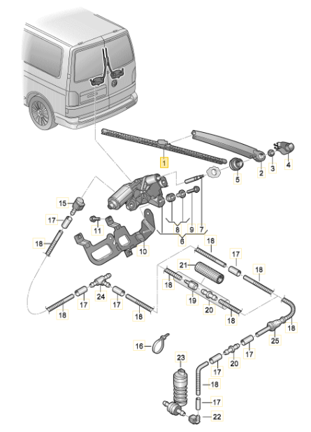 【純正品】 リアワイパーブレード 「1本」 観音ドア用 T6/T6.1 | VWパーツ/VWアクセサリー,T5・T6・T6.1・T7 トランスポーター/カラベル/カリフォルニア,ボディ ...