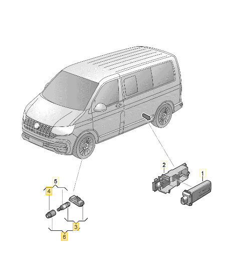 【純正品】 タイヤ空気圧センサー 「1セット」 T6.1 | VWパーツ/VWアクセサリー,T5・T6・T6.1・T7 トランスポーター ...