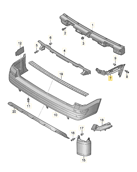 【純正品】 リアバンパーリテーナー 「右側」 T6.1 | VWパーツ/VWアクセサリー,T5・T6・T6.1・T7 トランスポーター/カラベル/カリフォルニア,ボディ・エクステリア,バンパー ...