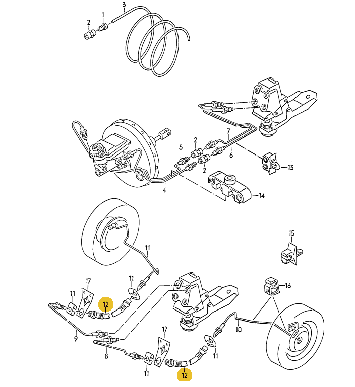 MEYLE リアブレーキホース 「前期」 T4 VANAGON(ヴァナゴン)（91～04年） | VWパーツ/VWアクセサリー,T4ヴァナゴン ...