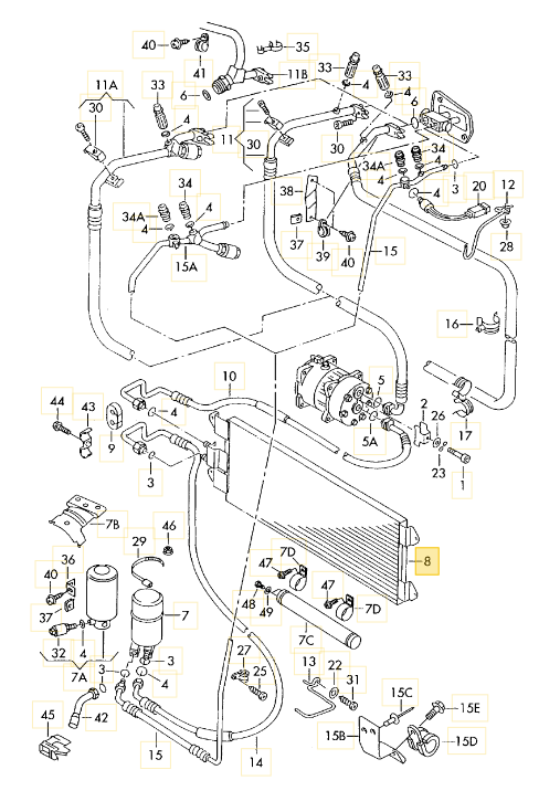 【取寄商品】【純正品】 エアコンコンデンサー T4 VANAGON(ヴァナゴン)（96～04年） | VWパーツ/VWアクセサリー,T4ヴァナゴン/ユーロバン,冷却・ヒーター,冷却パーツ ...