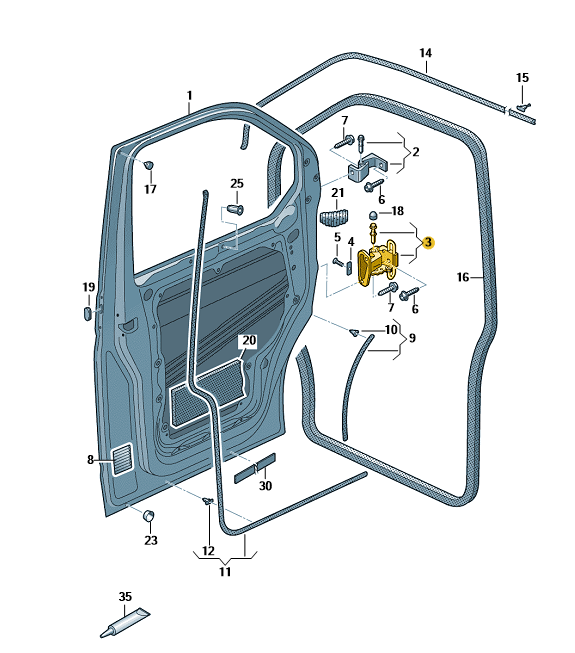 【純正品】 フロントドアヒンジ T5/T6/T6.1（03年～） | VWパーツ/VWアクセサリー,T5・T6・T6.1・T7 トランスポーター/カラベル/カリフォルニア,ボディ・エクステリア ...