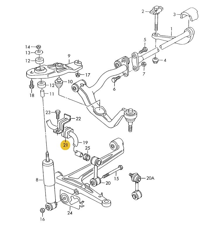 MEYLE フロントスタビライザーブッシュ 「27mm」 T4 VANAGON(ヴァナゴン) | VWパーツ/VWアクセサリー,T4ヴァナゴン/ユーロバン,足廻りパーツ,フロント周り,アクスル ...