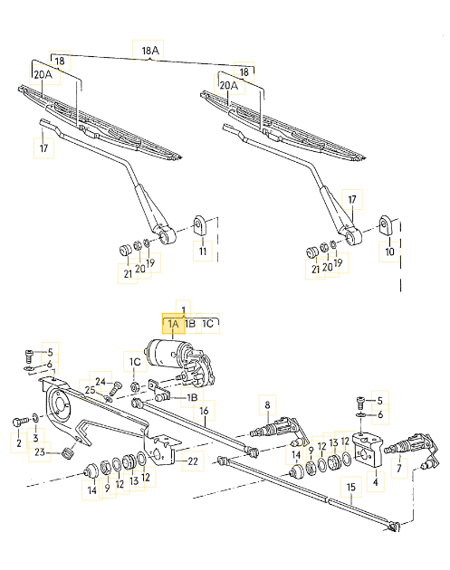 FEBI フロントワイパーモーター T3 VANAGON(ヴァナゴン) | VWパーツ/VWアクセサリー,T3ヴァナゴン/カラベル,電装 ...