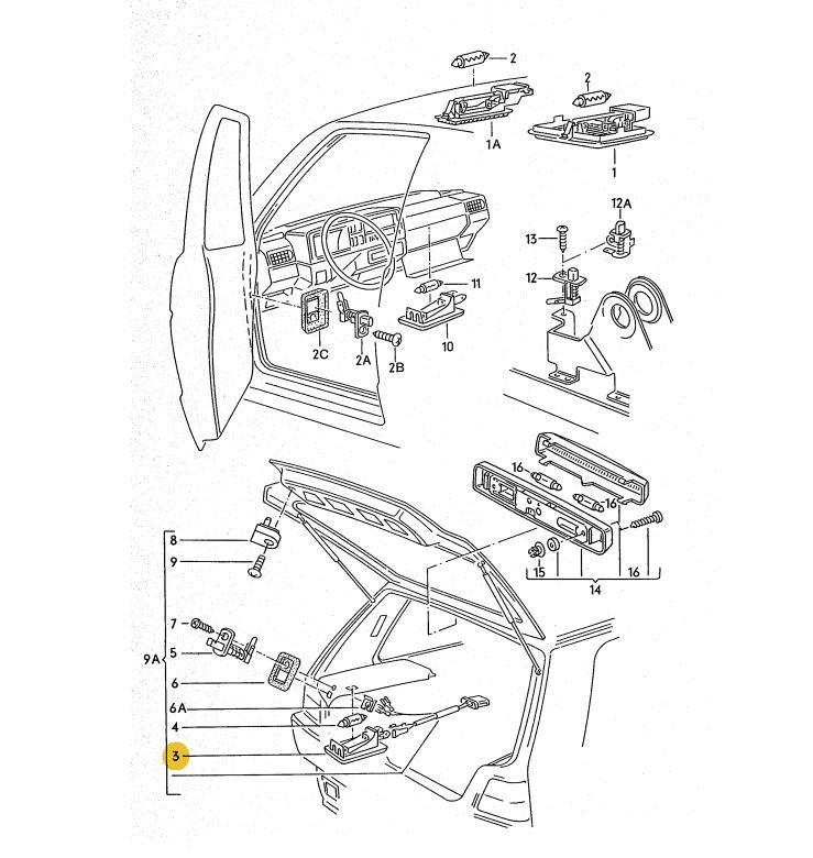【取寄商品】 【VW Classic】 リアラゲッジランプ Golf2 （88～92年） | VWパーツ/VWアクセサリー,ゴルフシリーズ/カブリオレ （Mk1.2～）,内装・インテリア,内装 ...