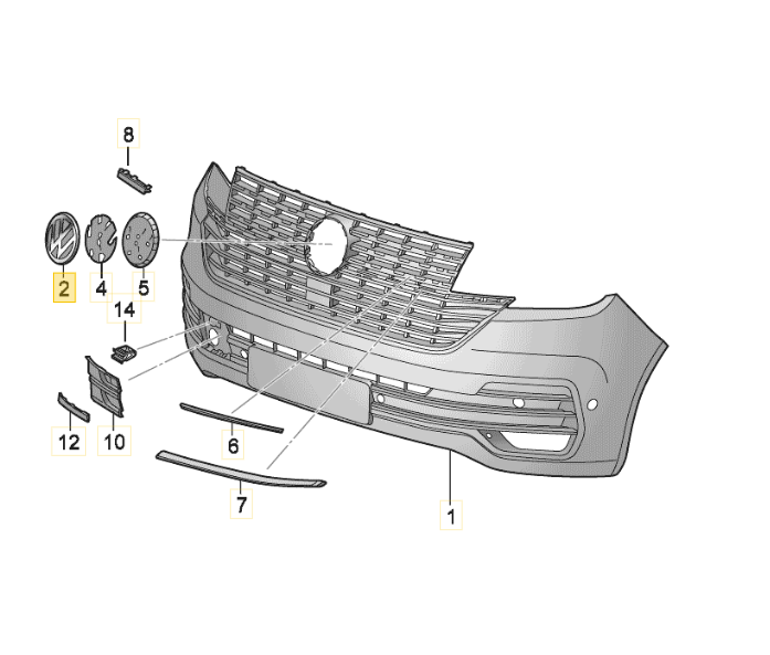 【純正品】 フロントVWエンブレム T6.1 | VWパーツ/VWアクセサリー,T5・T6・T6.1・T7 トランスポーター/カラベル/カリフォルニア,ボディ・エクステリア,エンブレム・グリル ...