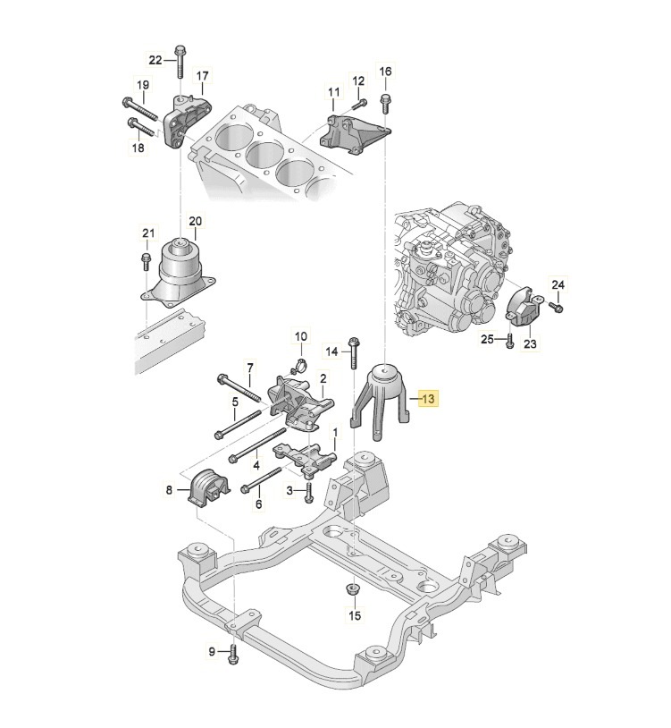 【純正品】 エンジンマウント 「2WD用」 T5（03～10年） | VWパーツ/VWアクセサリー,T5・T6・T6.1・T7 トランス ...
