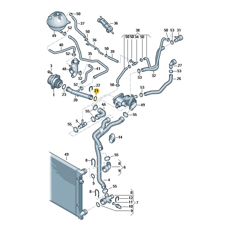【純正品】 オーリング 「ウォーターポンプ」 Golf（95～14年） | VWパーツ/VWアクセサリー,ゴルフシリーズ/カブリオレ （Mk1.2～）,冷却・ヒーター,冷却パーツ | VW ...