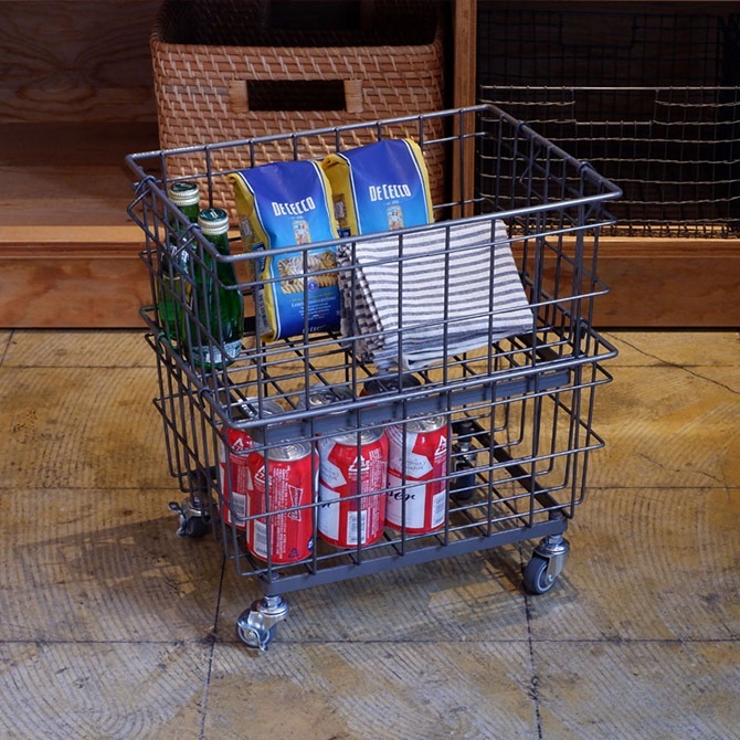 COLLEND コレンド ワイヤーバスケットトロリー 15L | インテリア,収納家具 | Nester