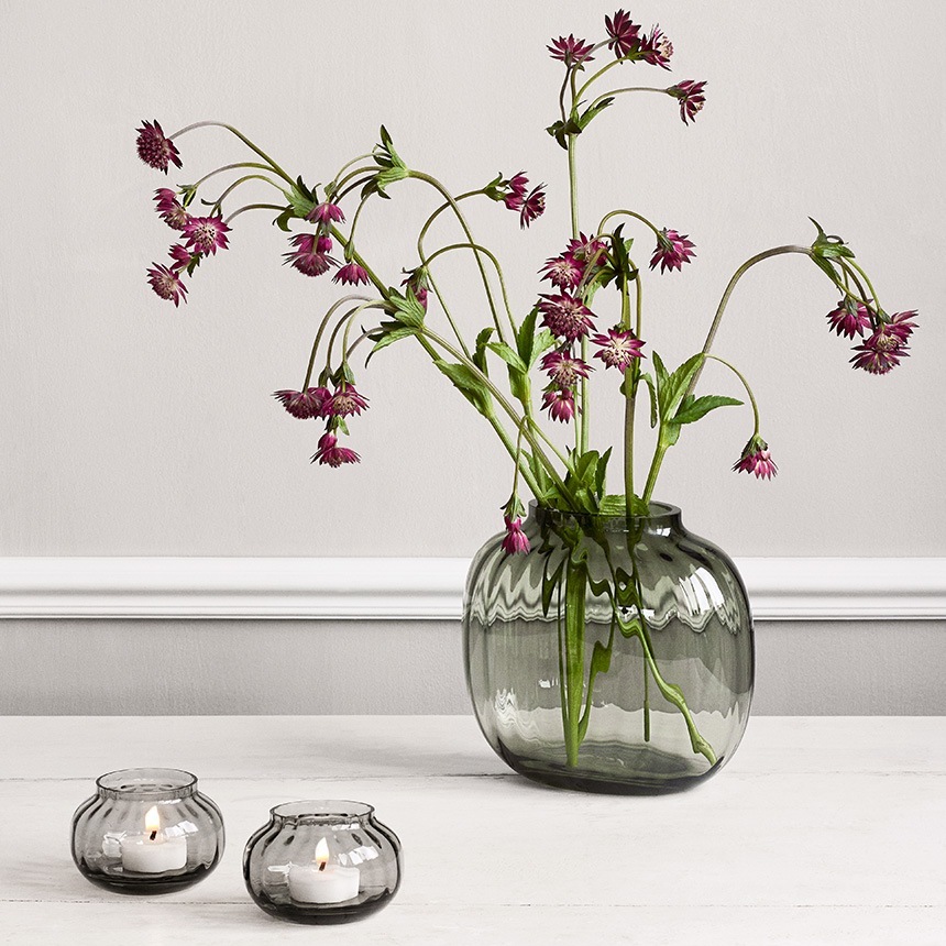 ガラス花瓶 ホルムガード Primula オーバルベース スモーク 高さ17.5cm 花瓶 北欧 インテリア フラワーベース 雑貨 シンプル おしゃれ | グリーン/ガーデニング,花瓶 ...