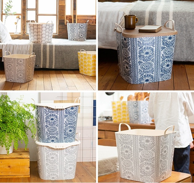 stacksto スタックストー BAQUET M Finlayson 北欧 軽量 人気収納 かご/バスケット/おしゃれ/ボックス/四角/かわいい/洗濯かご/便利/安心 安全 素材 ...