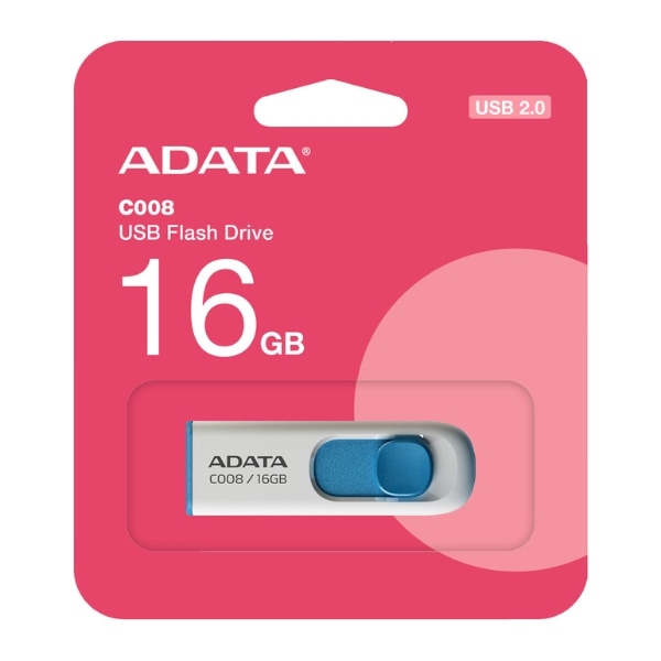 USBメモリ 16GB 5年保証 USB2.0 スライド式 AC008-16G-RWE USB A-DATA