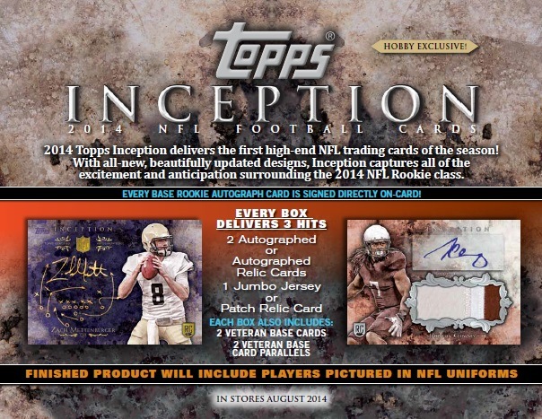 NFL 2014 TOPPS INCEPTION FOOTBALL BOX