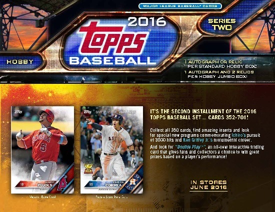 MLB 2016 TOPPS SERIES2 JUMBO BOX