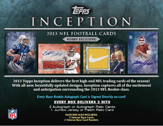 NFL 2013 TOPPS INCEPTION FOOTBALL