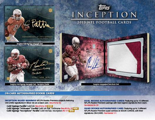 NFL 2013 TOPPS INCEPTION FOOTBALL