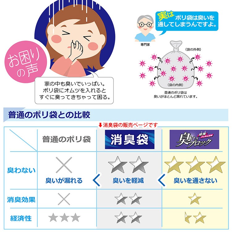 消臭袋 45L 10枚入 AS45 緑色半透明 ｜ あんしんの殿堂 防災館