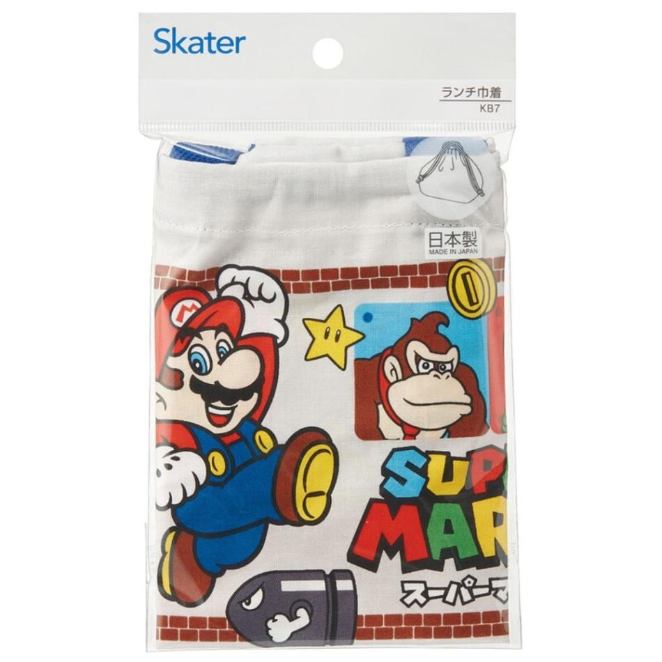 ランチ巾着 お弁当巾着 お弁当袋 スーパーマリオ 23 任天堂 nintendo SKATER スケーター 子供 こども 男の子 サイズ290×165×マチ120mm 622359-KB7 メ