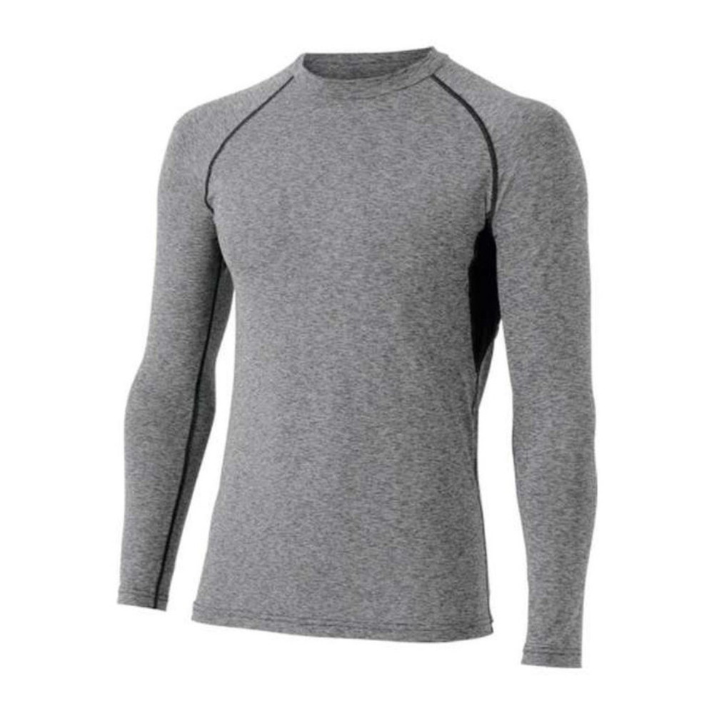 クルーネックシャツ 長袖 インナー JW-623 BT冷感 カチオングレー Sサイズ OTAFUKU おたふく手袋 ストレッチ コンプレッション 吸汗速乾 消臭 UVカット クロスクール素材 ...