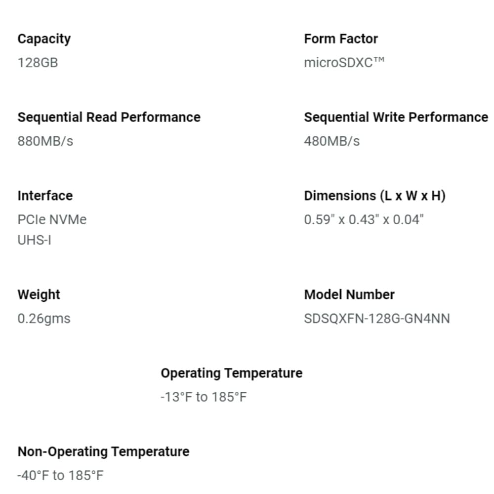 microSD Express 128GB microSDXC SDエクスプレス SanDisk サンディスク EX PCIe NVMe ...