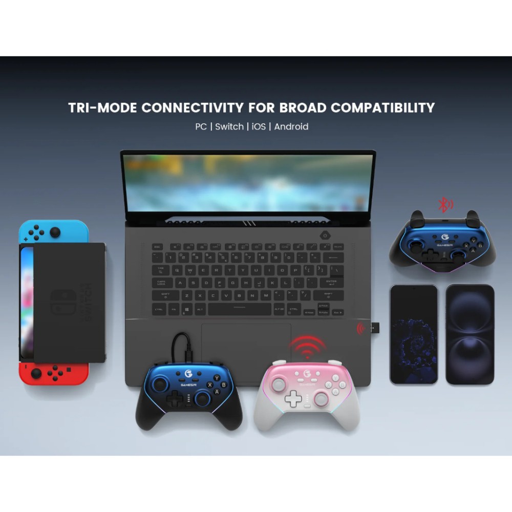 ゲーミングコントローラー GameSir Super Nova Pink ワイヤレス 有線(USB)/無線(Bluetooth) PC ...