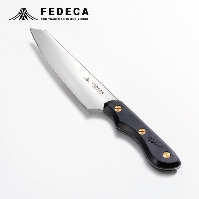 フェデカ FEDECA 三徳包丁 小 プレーンブラック | ガレージキャンプストア GarageCampStore