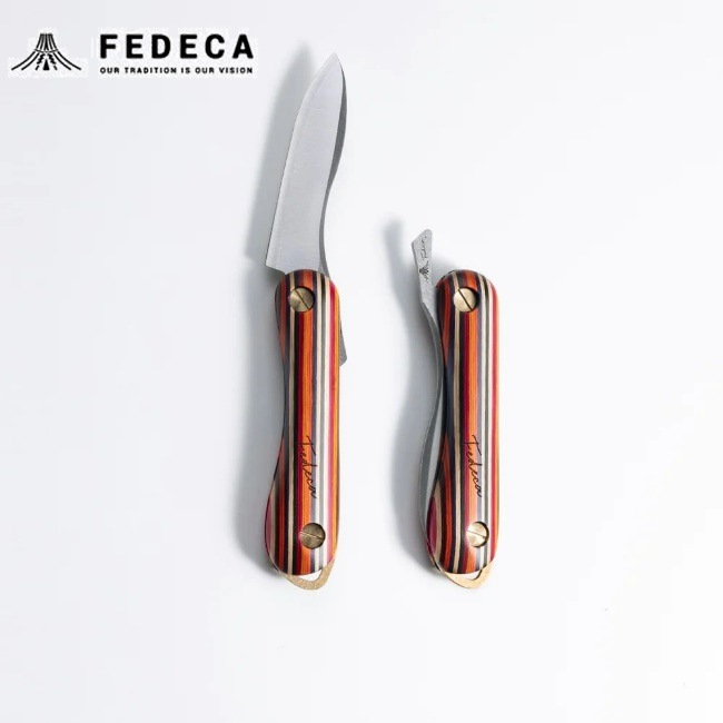 フェデカ FEDECA 折畳式料理ナイフSOLO マルチカラー (ステンレス鋼/銀紙三号) | ガレージキャンプストア GarageCampStore