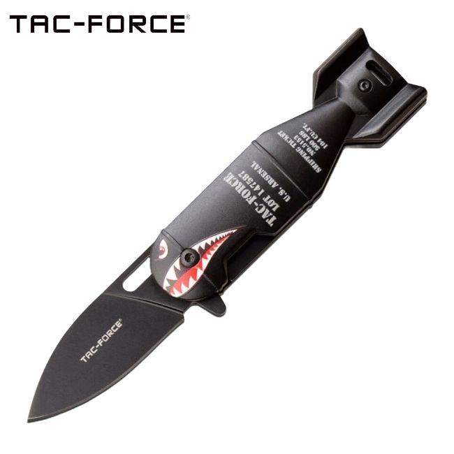 タックフォース TAC-FORCE Shark Bomb Knife Black | ガレージキャンプストア GarageCampStore