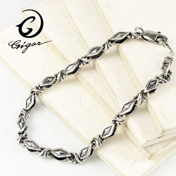 GIGOR ジゴロウ シルバー ブレスレット フリストデザインチェーン ブレス シルバー925 銀 シルバーブレスレット メンズブレス|大人のための上質なシルバーアクセサリー通販｜新宿銀の蔵