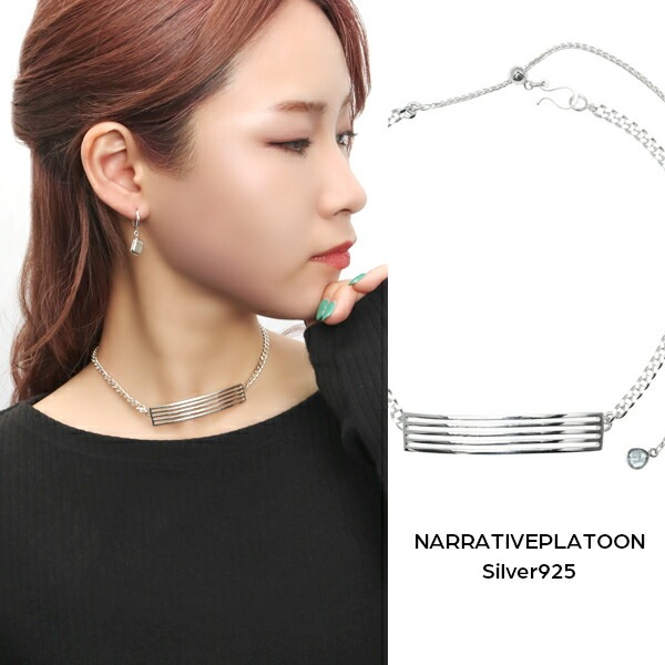 NARRATIVEPLATOON 五線譜 ネックレス シルバー925 銀 ナラティブプラトゥーン シルバーネックレス チョーカー 音楽 楽譜 透かし ピアノ きれいめ|大人のための上質な ...