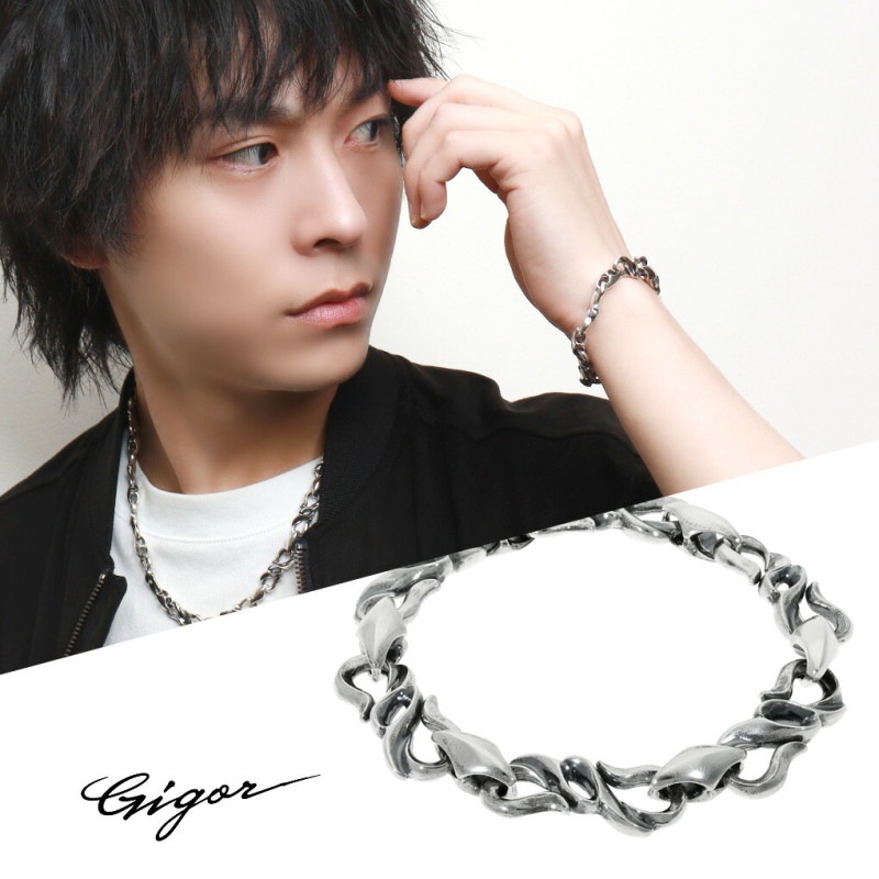GIGOR ジゴロウ ワープ フロー ブレスレット 16～22cm シルバー925 シルバー チェーンブレスレット シルバーブレスレット メンズブレスレット|大人のための上質なシルバー ...