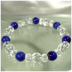 8mm 17cm AAA ラピスラズリ カット水晶 水晶 ブレスレット レディースMサイズ レディースブレスレット プレゼント 人気 おしゃれ|大人のための上質なシルバーアクセサリー通販｜新宿銀の蔵