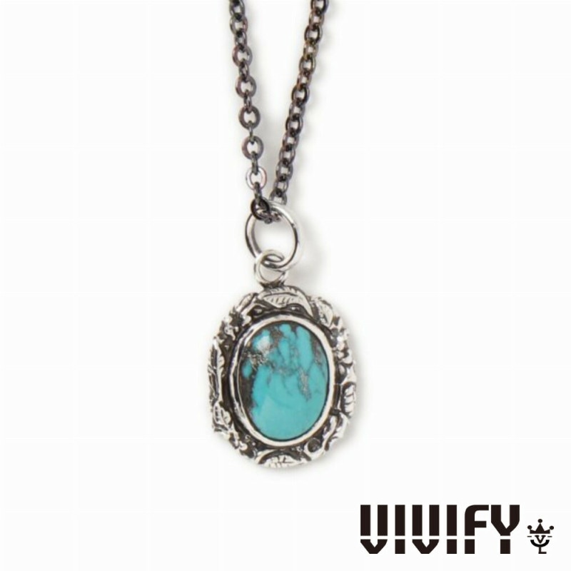 VIVIFY ビビファイ ペンダント ネックレス シルバー Ivied Frame ストーン セッティング ペンダントトップ チェーンなし メンズアクセサリー レディースアクセサリー ブランド ...