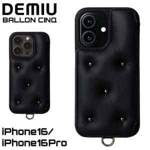 デミュウ DEMIU スマホケース アイフォンケース BALLON CINQ バロンサンク iPhone16 iPhone16Pro 背面 手帳型ケース DU-BAC20BZ DU ...