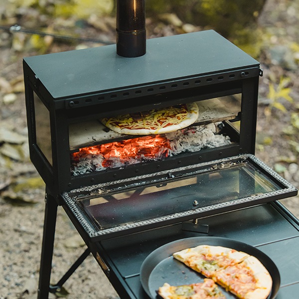 FRSHIP【2025年モデル】 マウントスミ Mt.SUMI アウトドア薪ストーブ ミドラ キャンプ コンパクト 3面ガラス テント 折りたたみ 二次燃焼構造 焚き火台 ピザ窯 オーブン ...