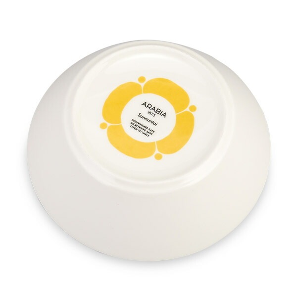 アラビア Arabia ボウル 17cm 2点セット ペア スンヌンタイ 皿 食器 磁器 1028203 Sunnuntai Plate Deep Yellow/White おしゃれ 北欧 ...