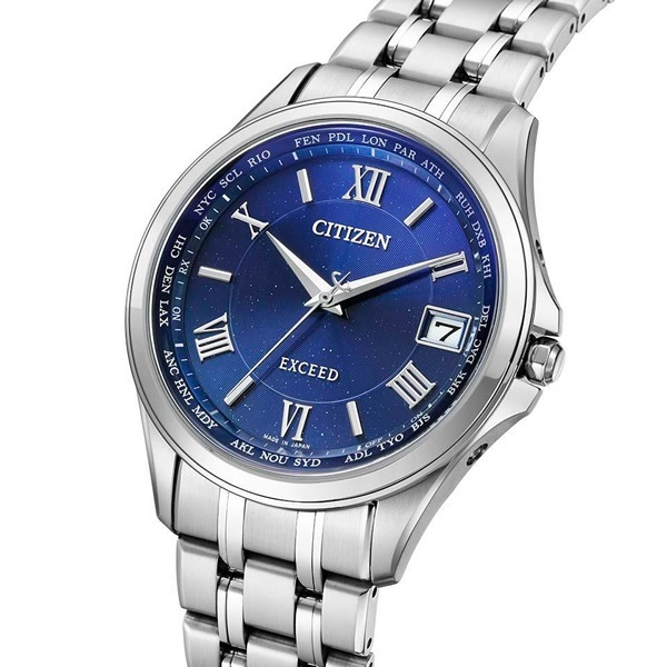 腕時計 エクシード エコ・ドライブ電波時計 ダイレクトフライト ペア CB1080-52L メンズ シルバー シチズン Citizen【送料 ...