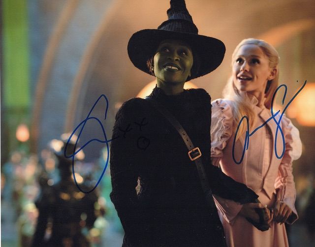 『ウィキッド ふたりの魔女』キャストby2名直筆サイン入り写真 Wicked UACCRD永久保証