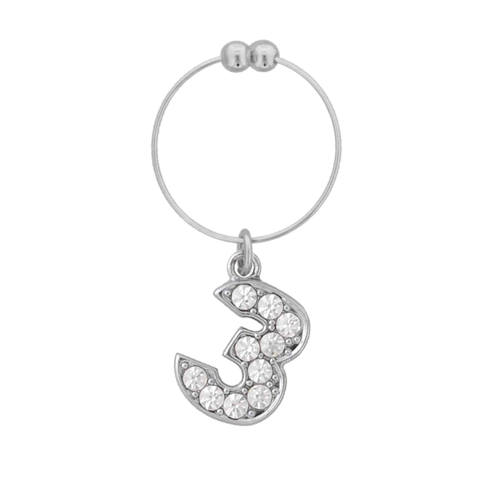 グラスマーカー ラインストーンチャーム 台紙入り シルバー PE128 （3）｜パーツ材料の通販 大王製作所オンラインショップ