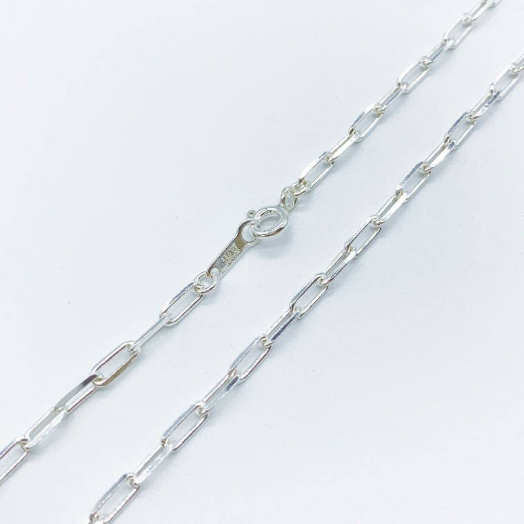 SV925ネックレス(荒目小判4面カット)/SVLCI8045/線径0.8mm/45cm/1本｜作ろ！ドットコム プレシオサラインストーン・ビーズ・アクセサリーパーツの通販